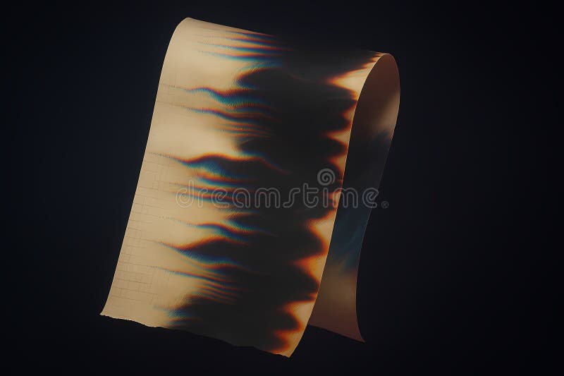 A Flowing Color Illusion on an Abstract Black Background Paper. Stock ...