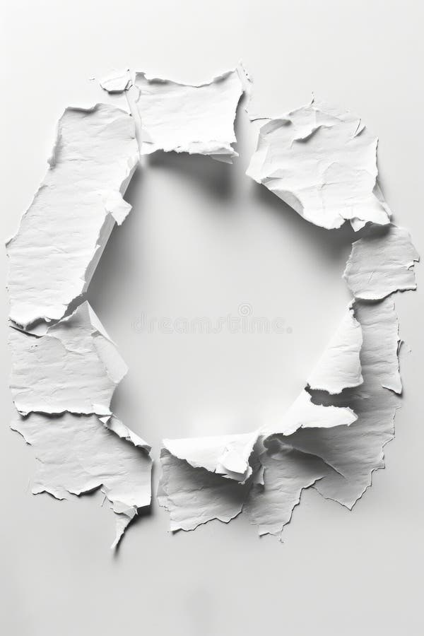 A Piece of Paper with a Small Circular Hole Stock Photo - Image of data ...