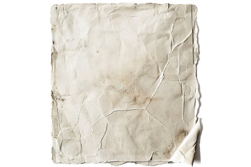 A Piece of Paper with a Torn Corner, Ideal for Representing a Broken or ...