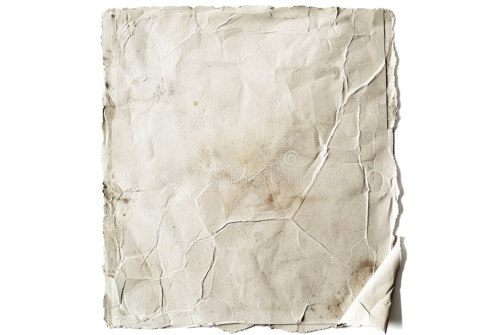 A Piece of Paper with a Torn Corner, Ideal for Representing a Broken or ...