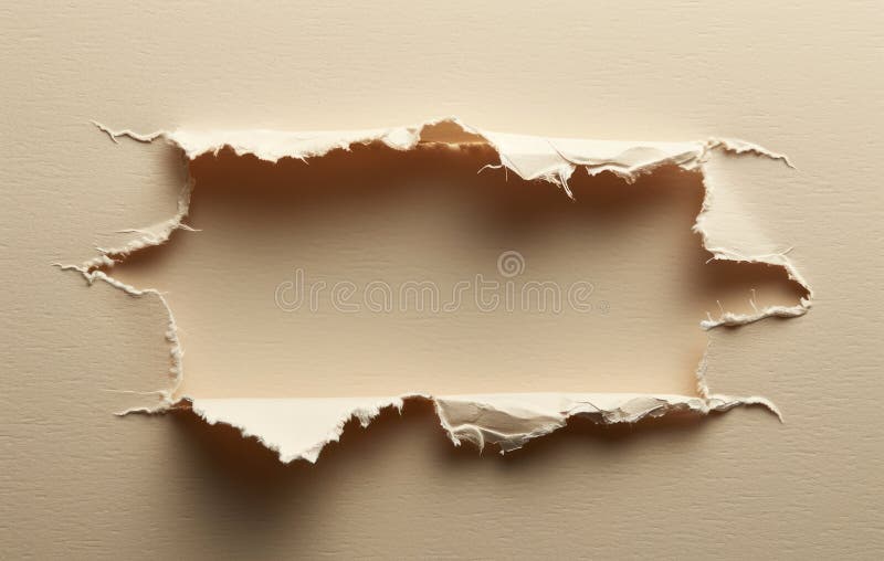Piece of Paper Torn in Middle, Torn Paper Edges Photo Stock ...