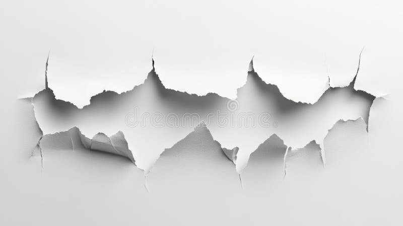 A Piece of Paper with a Torn Off Section Stock Illustration ...