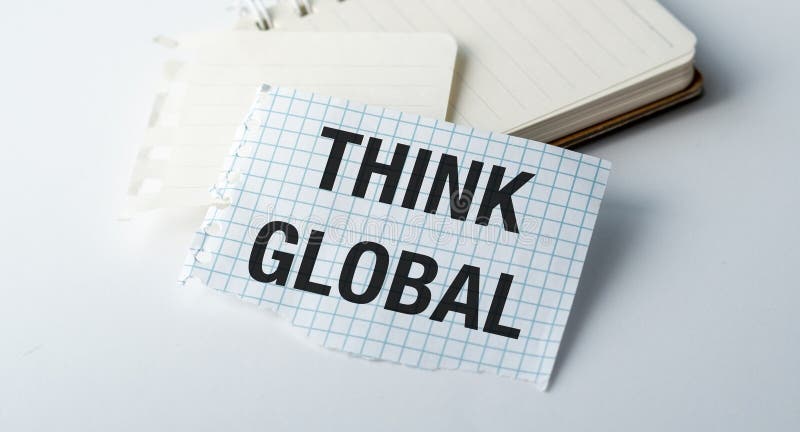 Piece Paper Word Think Global Written Stock Photos - Free & Royalty ...