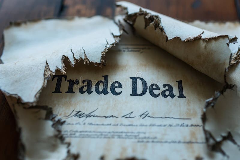 A Piece of Paper with the Word Trade Written on it Stock Illustration ...