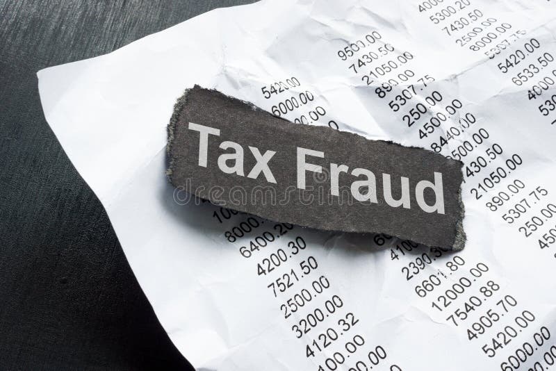 Piece of Paper with Words Tax Fraud and Report. Stock Photo - Image of ...
