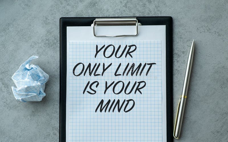 Piece Paper Words Your Limit Mind Written Stock Photos - Free & Royalty ...