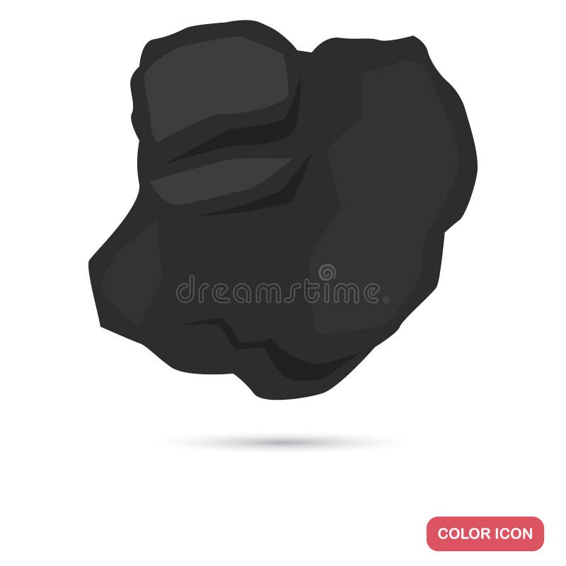 A Piece Pf Graphite Color Flat Icon for Web and Mobile Design Stock ...