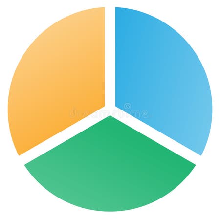 3 Piece Pie Chart Isolated Vector Illustration Stock Vector ...