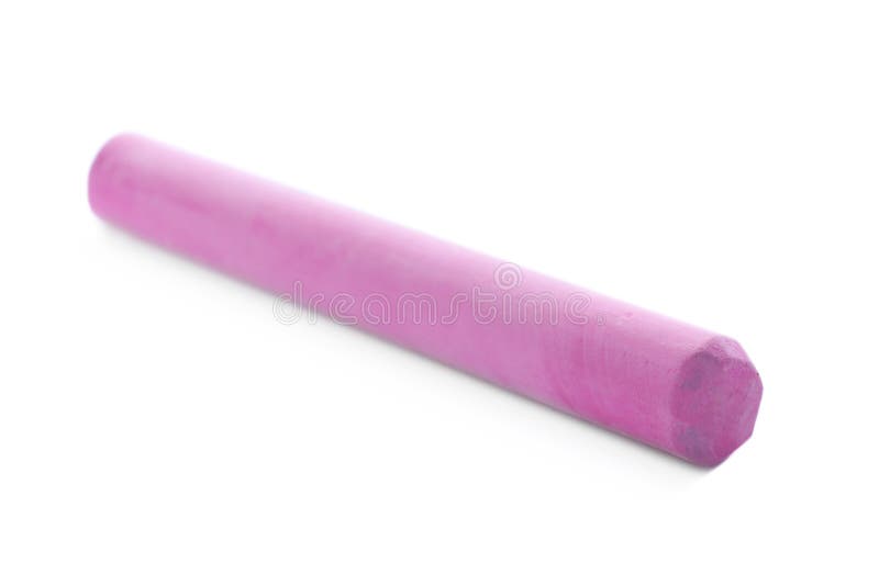Piece of Pink Chalk Isolated Stock Photo - Image of chalk, writing ...
