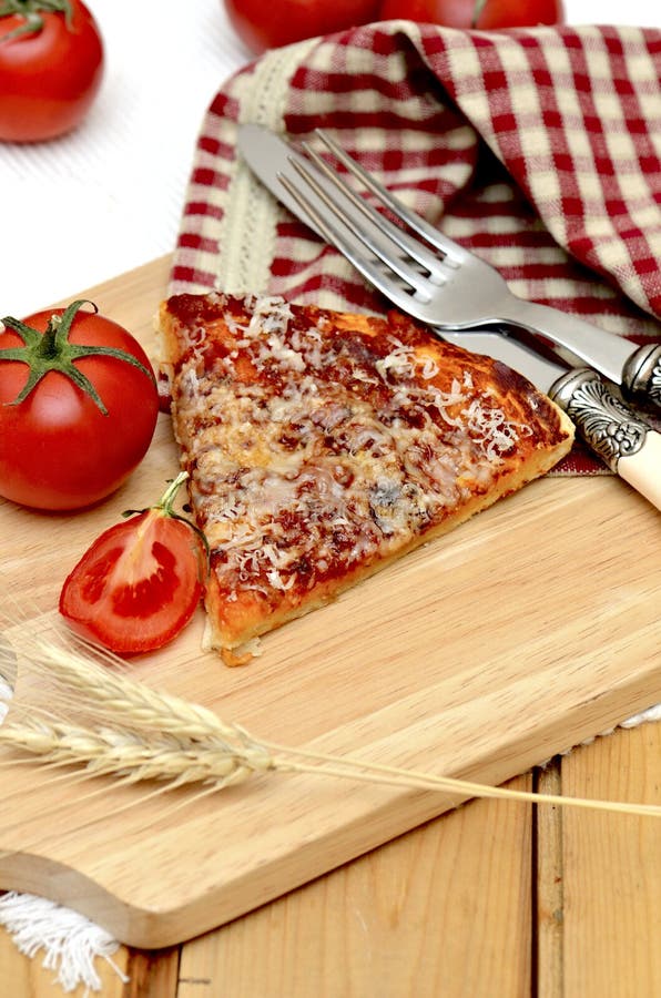Piece of pizza stock photo. Image of vegetable, wooden - 22132938