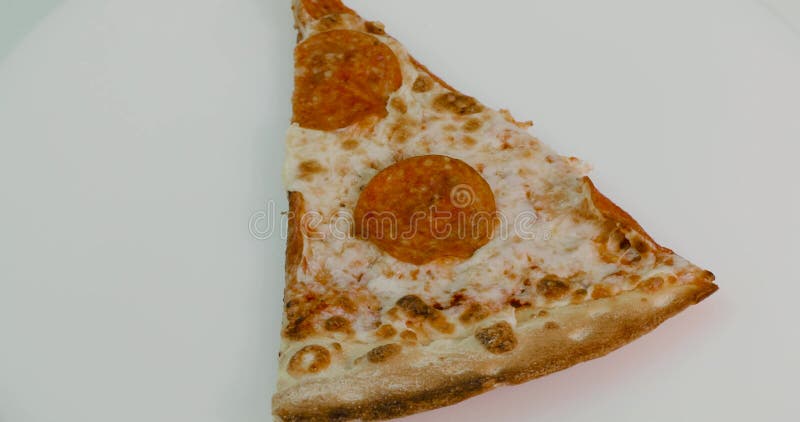 Piece of Pizza Spins Around Its Axis Stock Video - Video of holidays ...