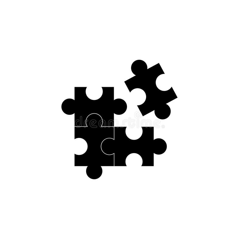 Piece of Puzzle Flat Vector Icon Stock Vector - Illustration of design ...