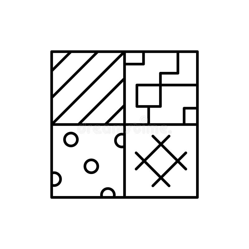 Piece of Quilt, Patchwork. Square Ceramic Tile with Pattern Variations ...