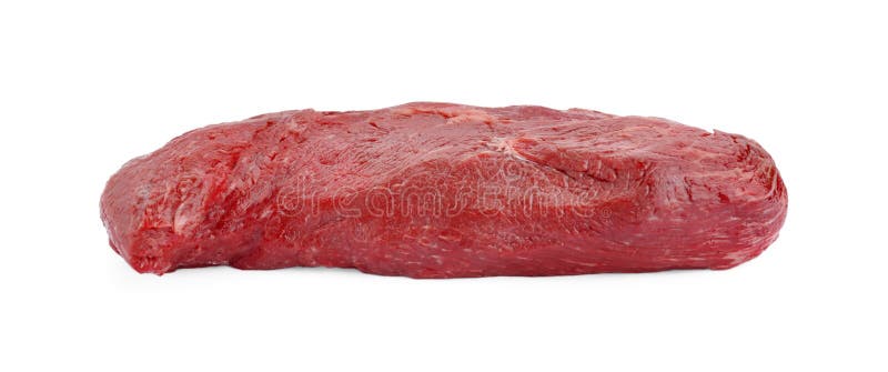 Piece of Raw Beef Meat Isolated on White Stock Photo - Image of piece ...