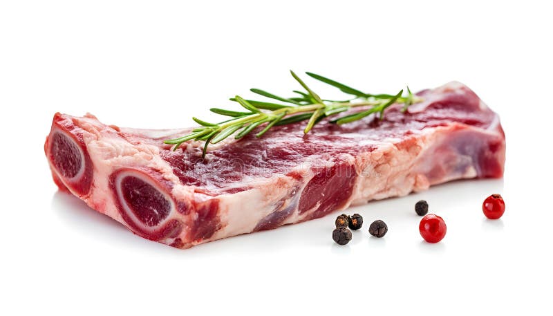 Piece of Raw Beef Meat Isolated on White Stock Photo - Image of goulash ...