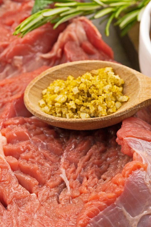 Piece of Raw Beef on a Table Stock Image - Image of fresh, fillet ...
