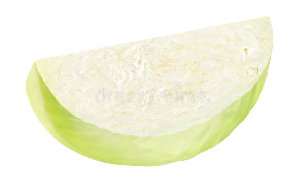 Piece of Raw Cabbage Isolated on White Stock Photo - Image of piece ...