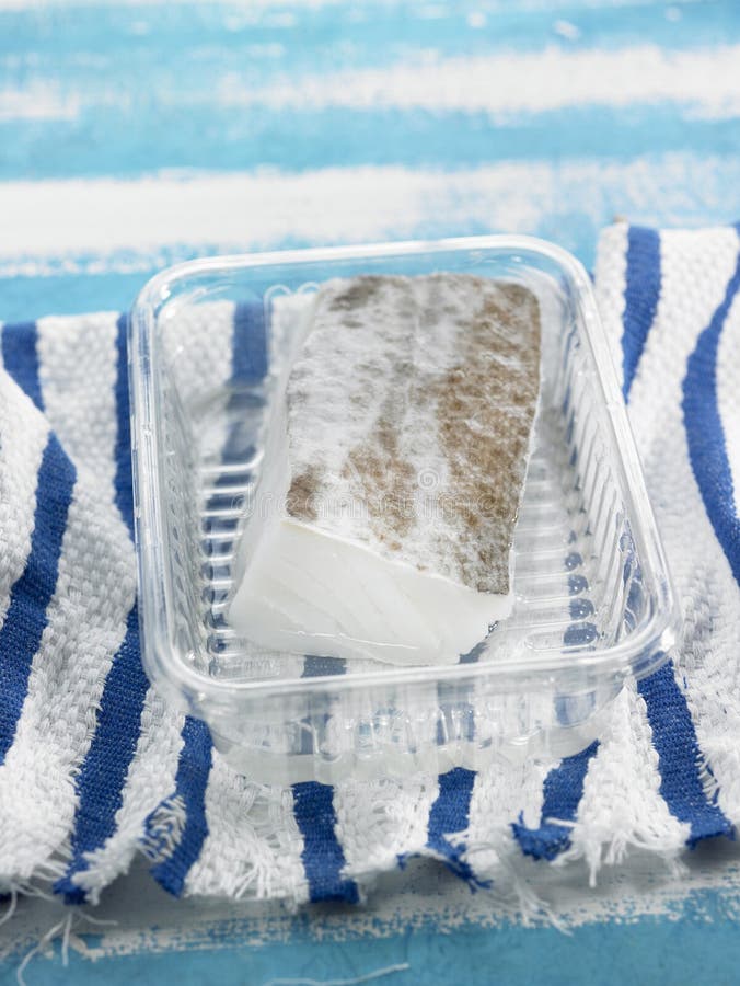 Piece of raw cod stock photo. Image of focus, fish, salt - 23709506