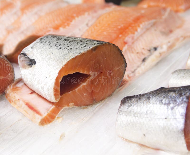 Piece of raw fish stock photo. Image of meat, nutrition - 75084510