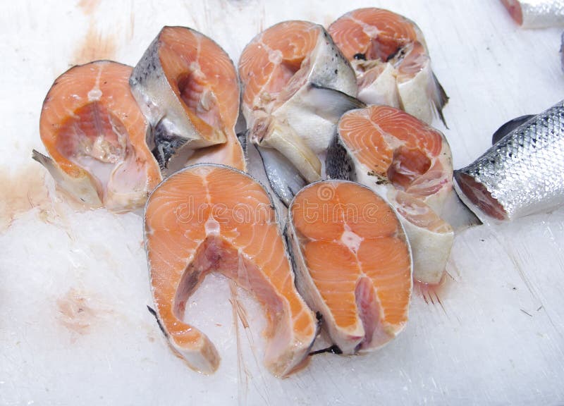 Piece of raw fish stock image. Image of closeup, healthy - 75084605