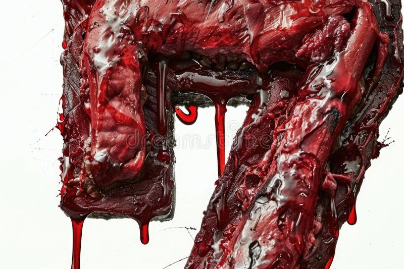 A Piece of Raw Meat with Blood Dripping from it Stock Photo - Image of ...