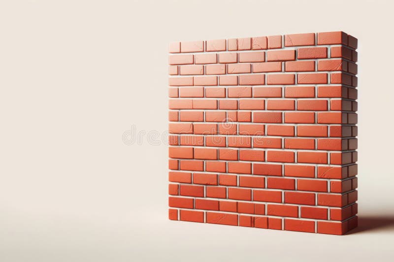 A Piece of Red Brick Wall. Space for Text. Stock Photo - Image of rough ...