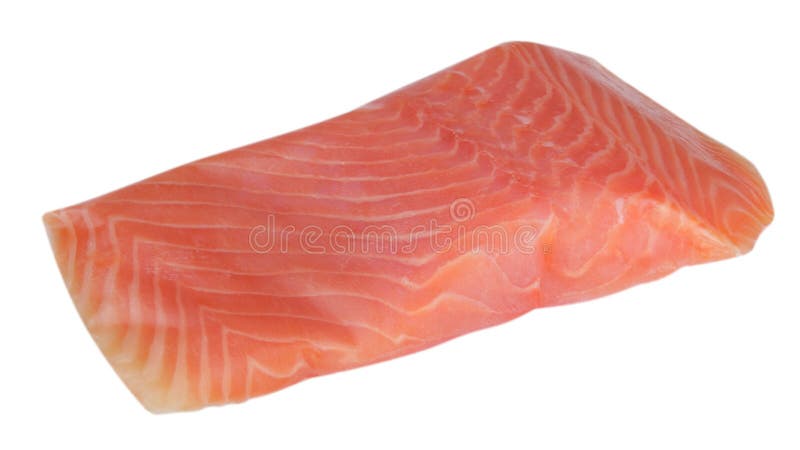 Piece of Red Fish Fillet Isolated Stock Photo - Image of fish, flesh ...