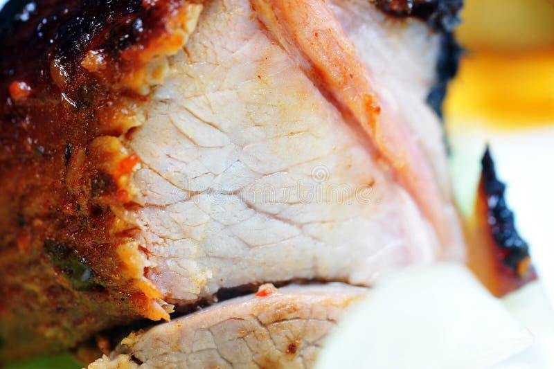 Piece roasted meat stock image. Image of rare, food, dinner - 23580789