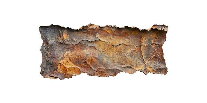Piece of Rusted Iron Metal with Weathered Texture Isolated on ...