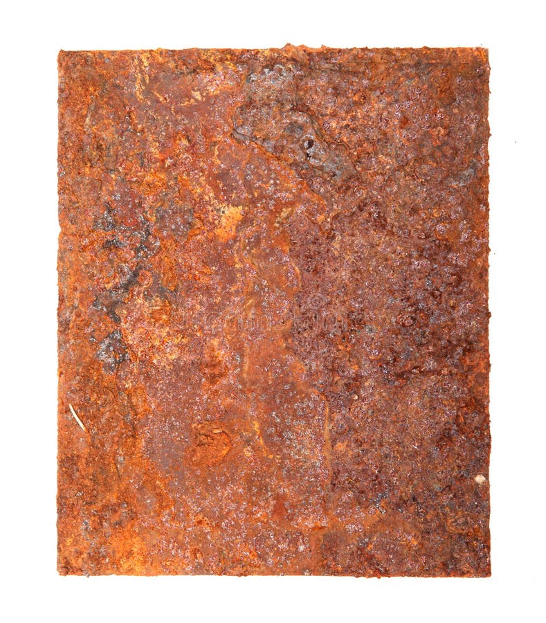 A Piece of Rusty Metal Isolated on a White Stock Photo - Image of edges ...