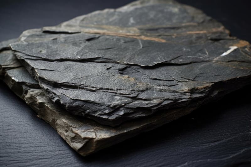 Piece of Slate Tile, with Its Natural Irregularity. Generative AI Stock ...
