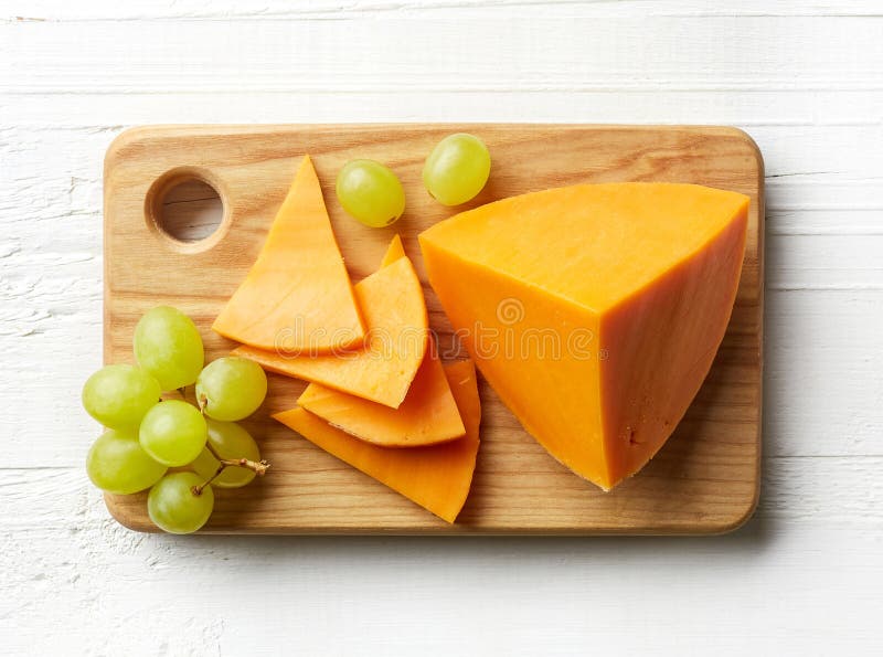 Piece and Slices of Cheddar Cheese Stock Photo - Image of cheddar ...