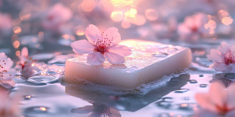 Soap on Puddle Water stock photo. Image of pleasure - 378463888