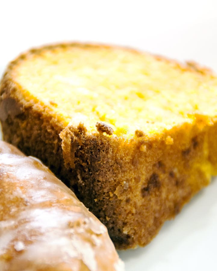 Piece of sponge cake stock image. Image of dessert, confectionery ...