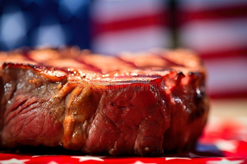 A Piece of Steak Sitting on Top of a Table. AI Generative Image Stock ...
