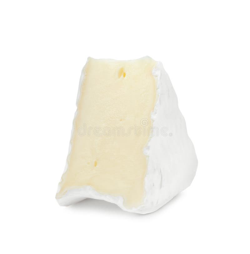 Tasty Cut Brie Cheese with Grapes on White Background Stock Photo ...