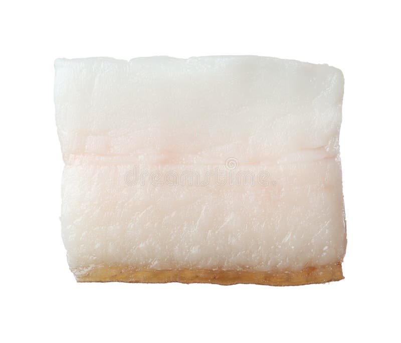 Piece of Tasty Salt Pork Isolated on White Stock Image - Image of ...