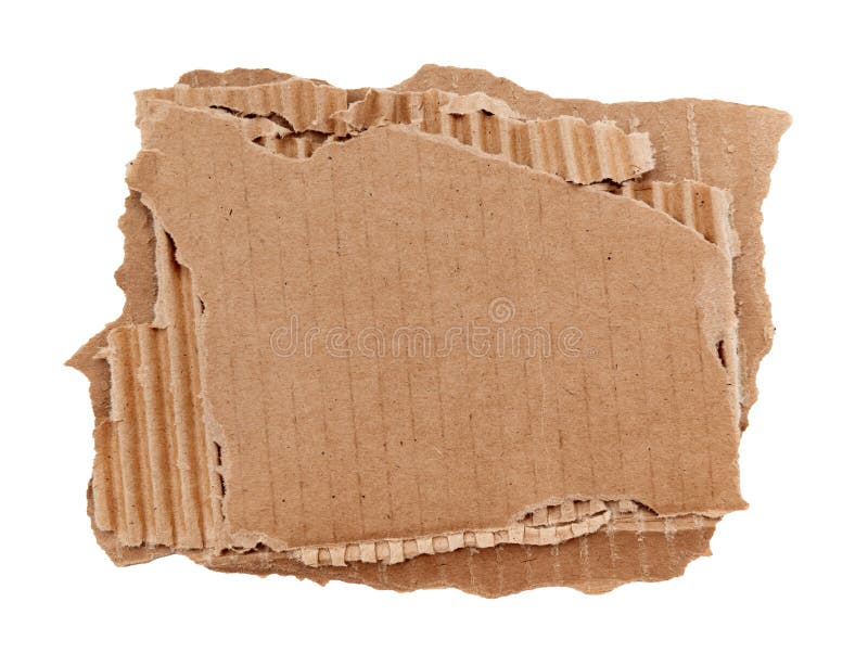 Piece of Torn Cardboard on a White Background. Torn Cardboard Isolate ...