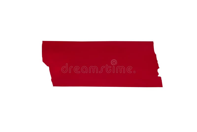 Piece of Torn Crumpled Red Scotch Tape Isolated on White Background ...