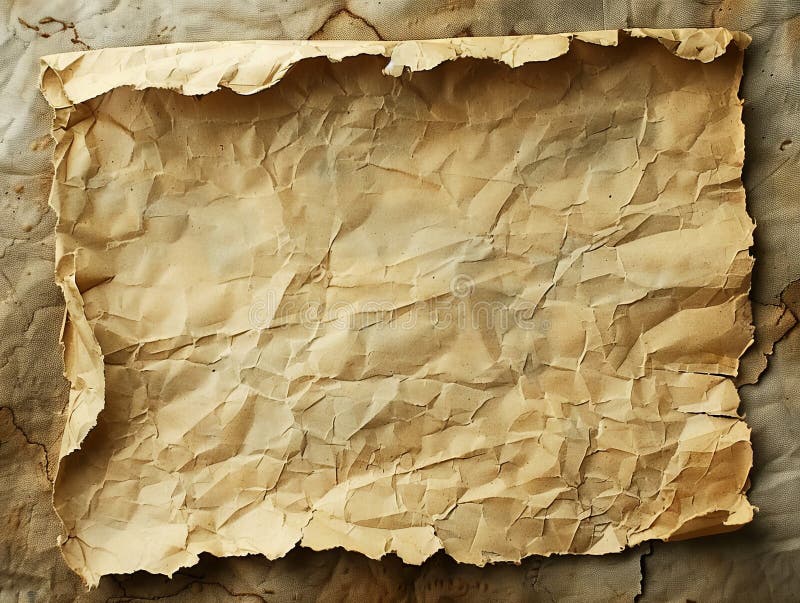 A Piece of Torn Paper on a Metal Surface Stock Image - Image of ...