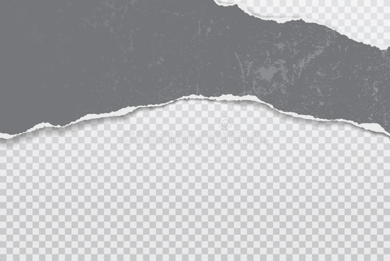 Piece of Torn, Ripped Distressed Dark Gray Paper with Soft Shadow is on ...