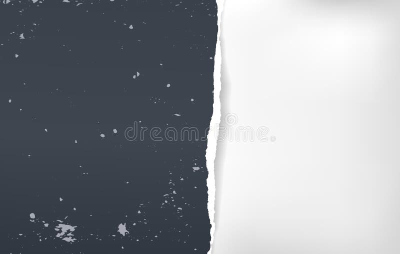 Piece of Torn, Ripped Tattered Black Note Paper Strip with Soft Shadow ...