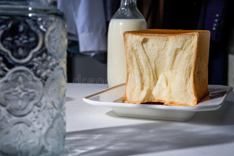 A Piece of Torn Square Toast Bread Stock Image - Image of dessert ...