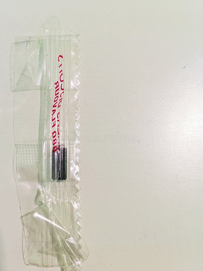 A Piece of Transparent Plastic Wrapper Trash Stock Image - Image of ...