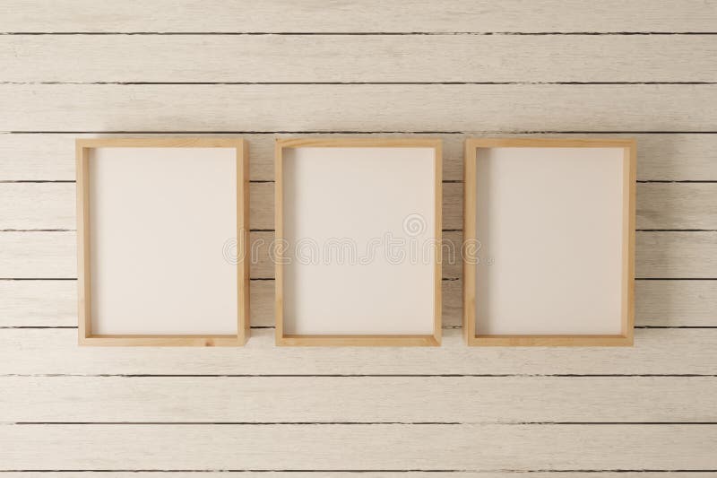 3-piece Tree Frame Mockups, Realistic Design, 3d Rendering, Poster ...