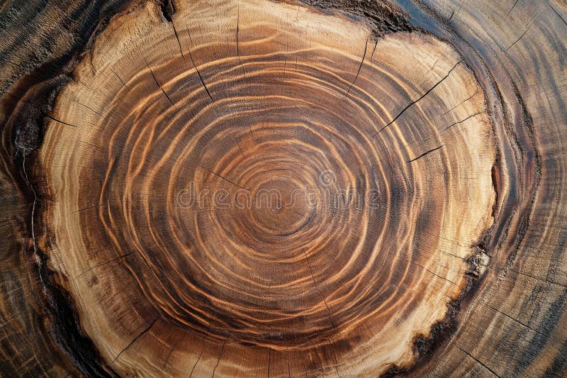 A Piece of Tree Shows Growth Rings and Timeless Texture of Wood Stock ...
