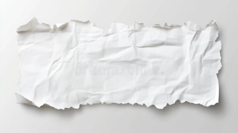 A Piece of White Paper with a Torn Corner Stock Illustration ...