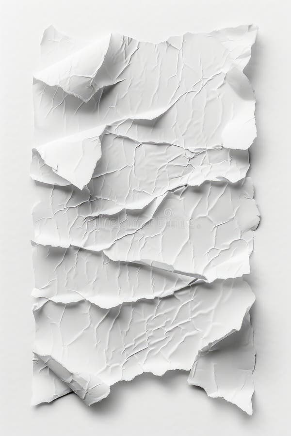 A Piece of White Paper with Torn Edges Stock Photo - Image of writing ...