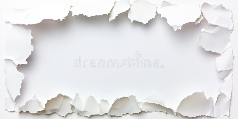 A Piece of White Torn Paper Featuring a Distinct Hole at Its Center ...
