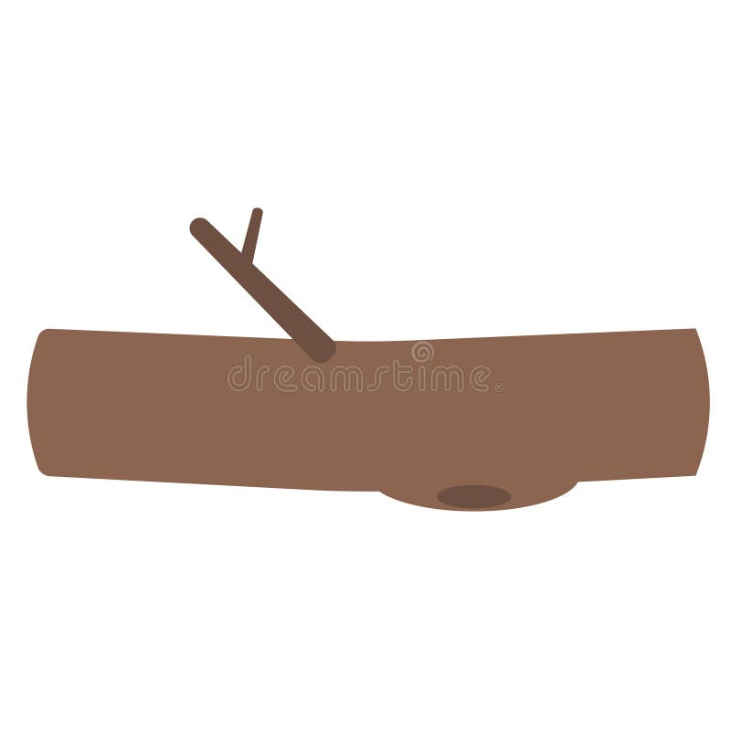 Piece of Wood Flat Illustration on White Stock Vector - Illustration of ...